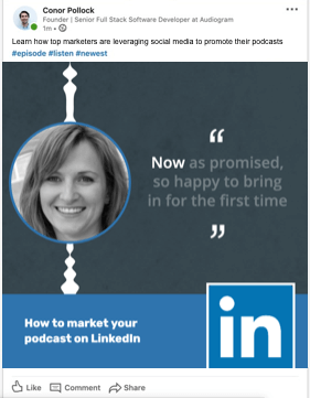 How to share audio on LinkedIn | Audiogram Blog